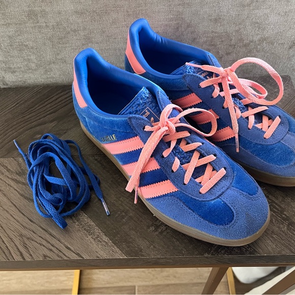 adidas | Shoes | Adidas Blue And Pink Sneakers With Trendy Design ...